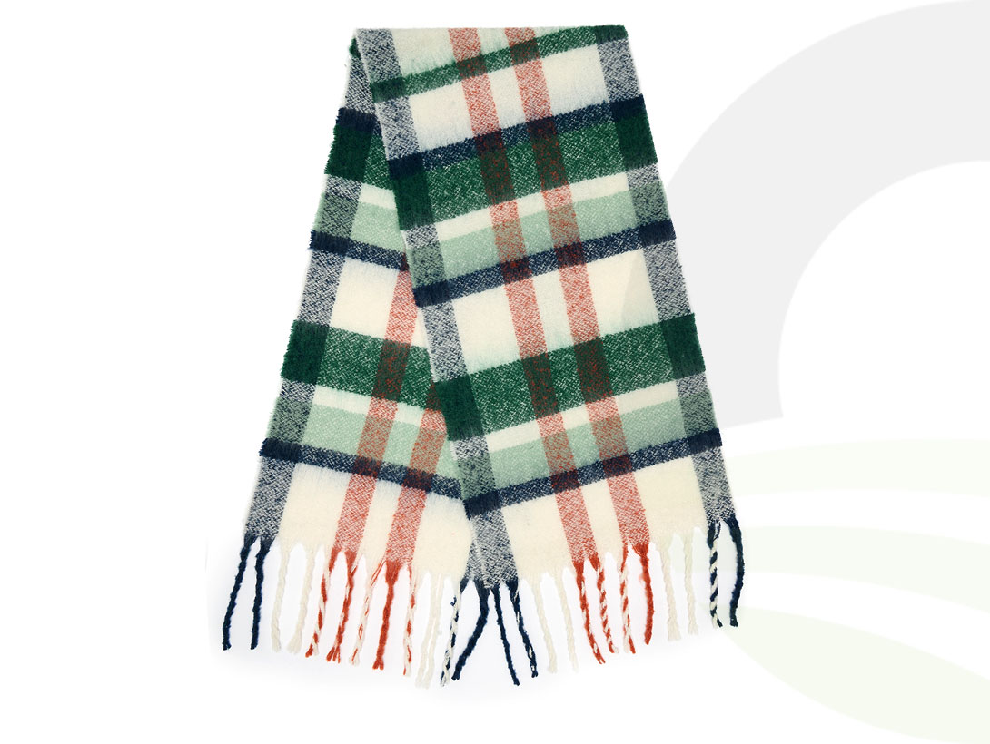 Lighthouse Scarf Sage Rust Navy